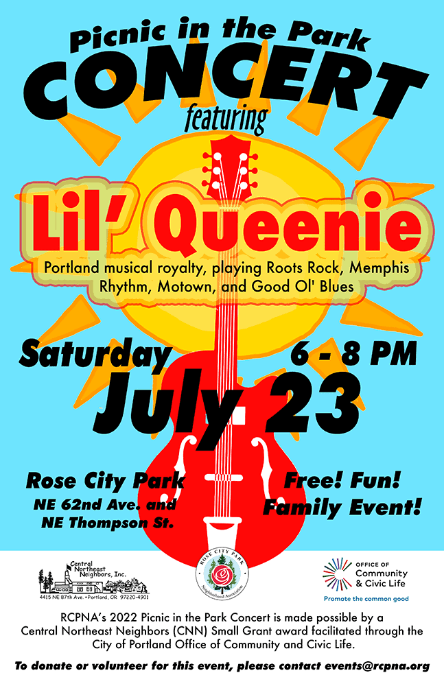Summer Concert in the Park – Rose City Park Neighborhood Association